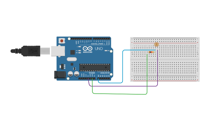 Circuit design ANALOG INPUT | Tinkercad
