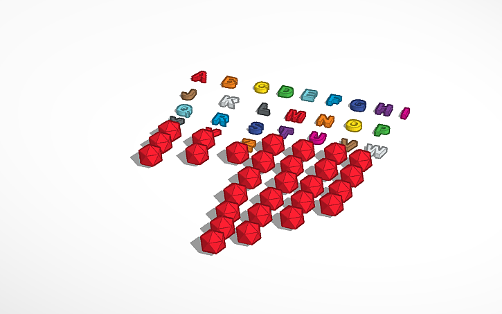 3D design Braille Models - Tinkercad