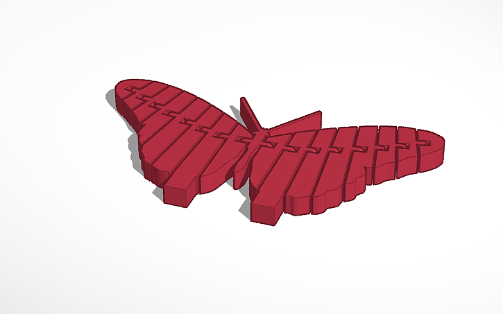 3D design Copy of Flexible Butterfly - Tinkercad