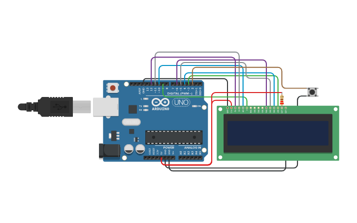 Circuit Design Arduino Jumping Jack Game Simulation Tinkercad