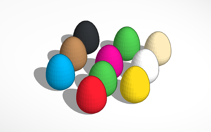 3D design Wof eggs - Tinkercad
