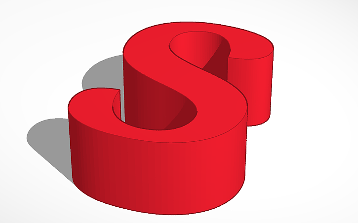 3D design Letra inicial - Tinkercad