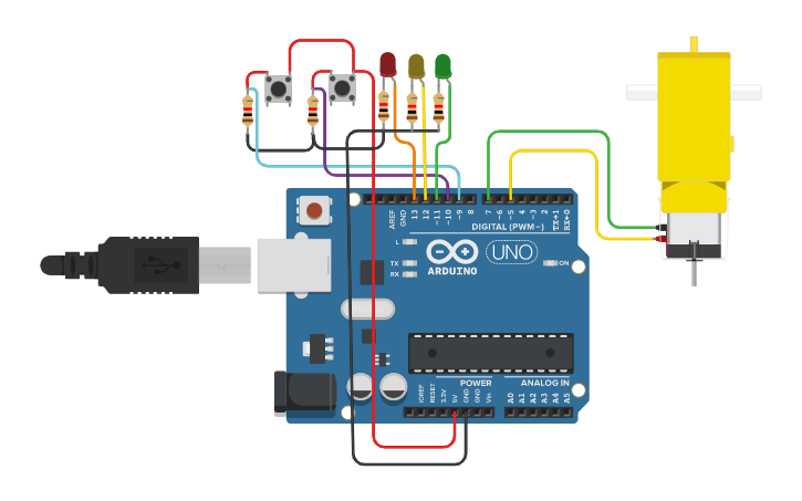 Circuit design practica 5 | Tinkercad