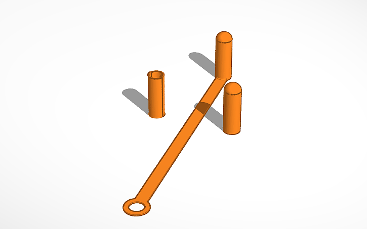 3D design Straw Cap - Tinkercad