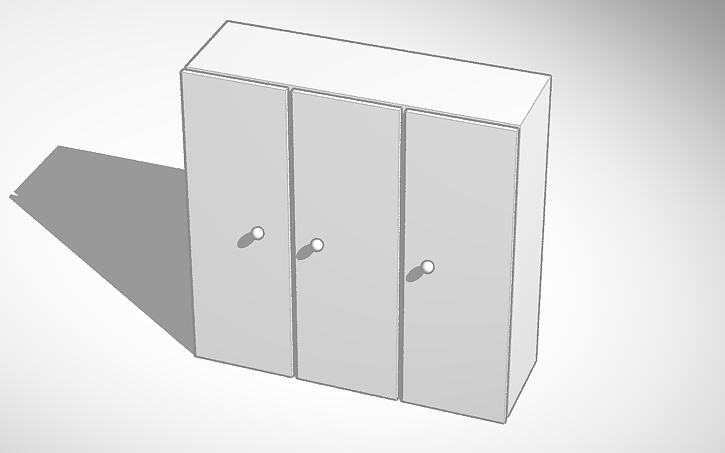 3D design wardrobe - Tinkercad
