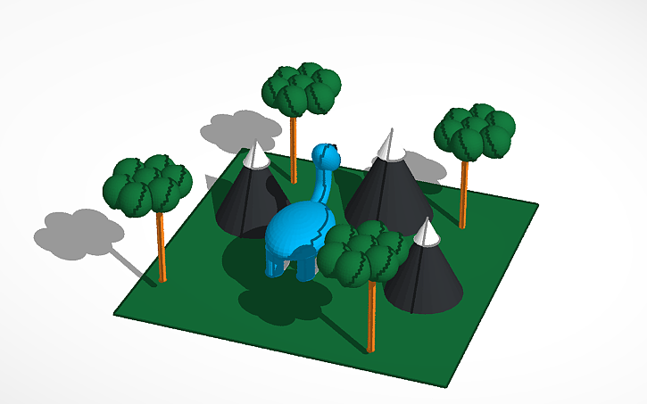 3D design dino ....😁😁 - Tinkercad