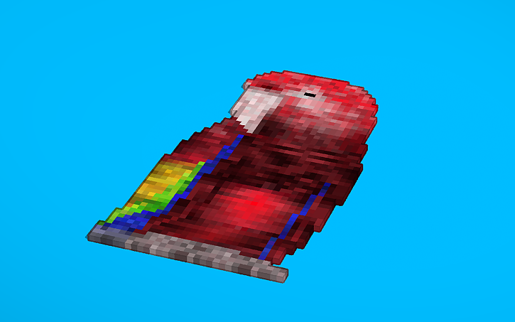3d Design Parrot Pixel Art Tinkercad