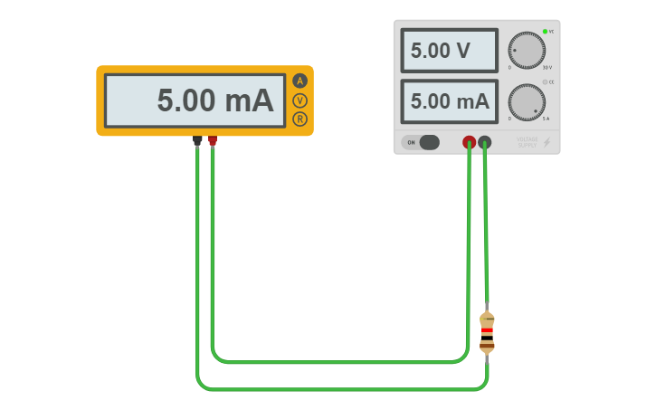 Circuit Design Multimeter At Ammeter Mode Setting Tinkercad