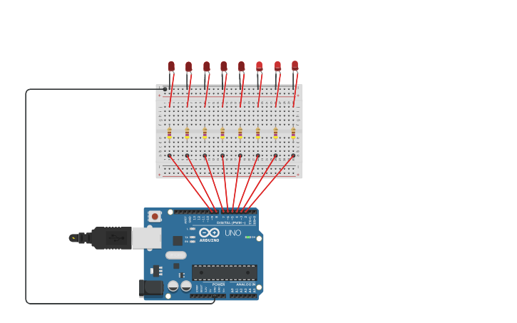Circuit design Tarea Arduino Nº 3 - Tinkercad