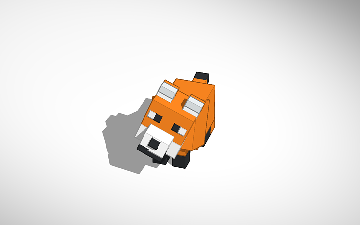 3D design Minecraft Fox - Tinkercad