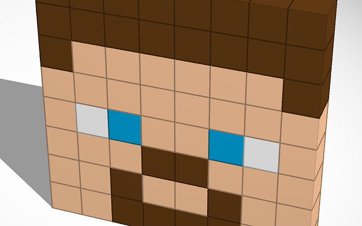 3D design Steve head - Tinkercad