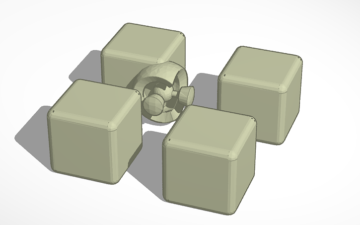 3D design 2x2x1 rubix - Tinkercad