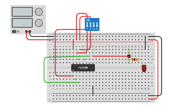 Circuit design OR Gate Using NAND Gate | Tinkercad