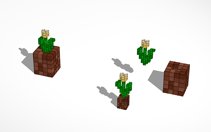 3D design Minecraft Tulip - Tinkercad