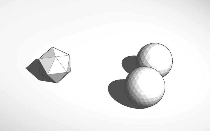 3D design Copy of #primitive geodesic spheres - Tinkercad