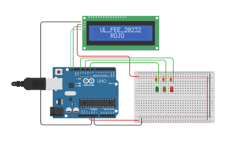 Circuit design EXAM ARDUINO RAMÍREZ - Tinkercad