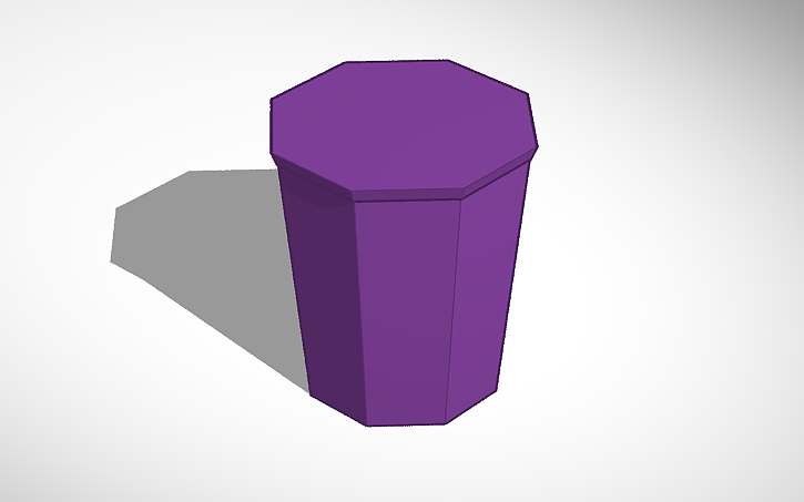 3D design Octagon Bin | Tinkercad