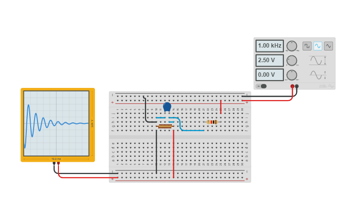 Circuit design Circuit 2 - Parallel RLC Circuit | Tinkercad