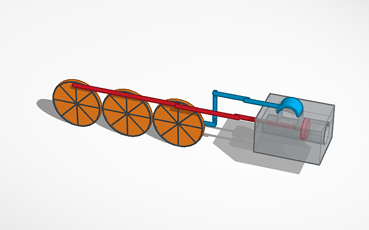 3D design semi accurate locomotive cylinder - Tinkercad