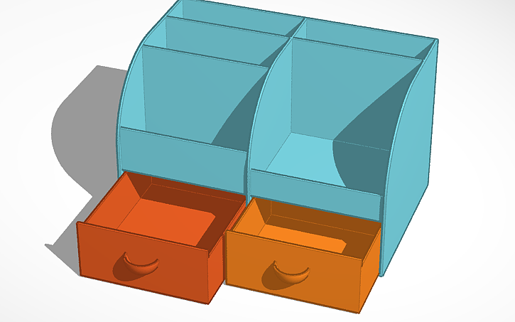 3D design Desk Organiser with Drawers - Tinkercad