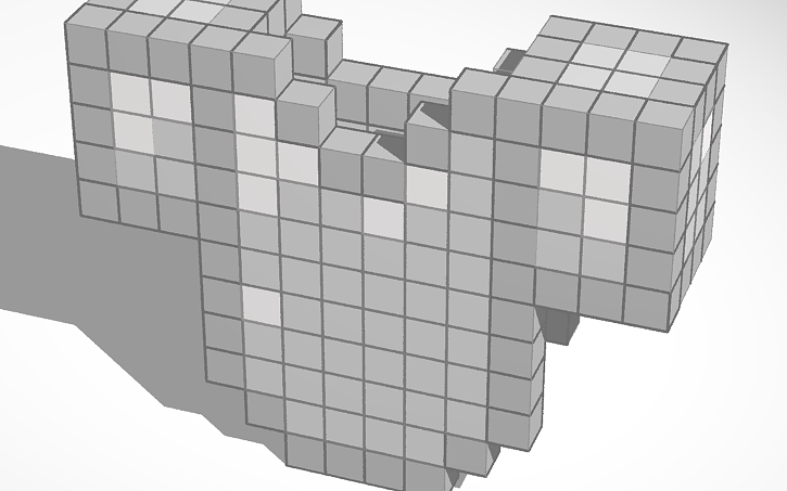 3D design Minecraft Iron Chest Plate - Tinkercad