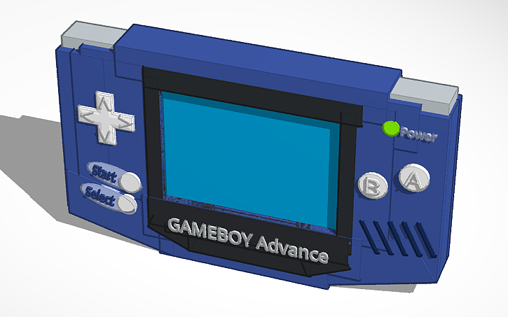 3D design Gameboy Advance - Tinkercad