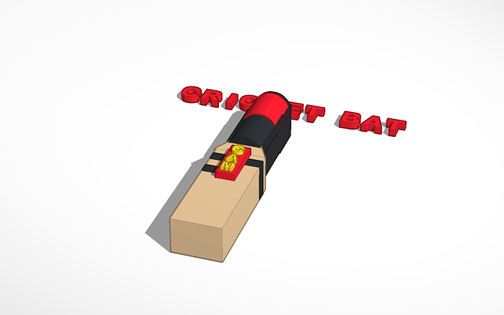 3D design Cricket Bat - Tinkercad