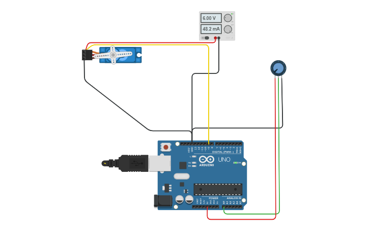 Circuit Design Pwm Servo Motor Tinkercad