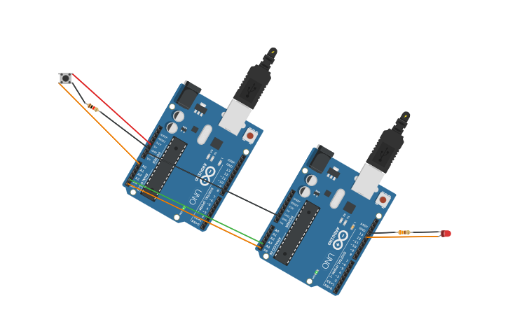 Circuit Design Copy Of I2c Communication Between Two Arduino Tinkercad