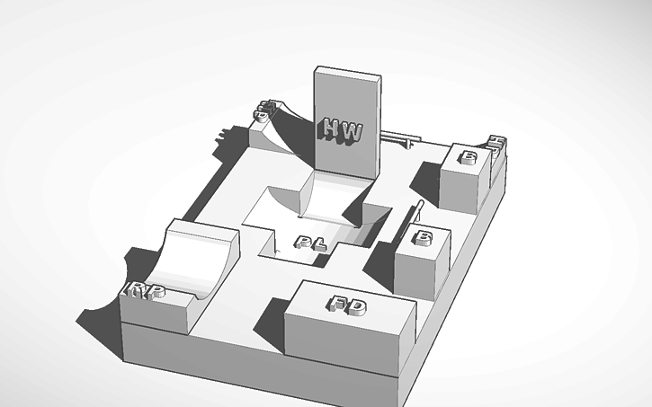 3D design Skatepark - Tinkercad