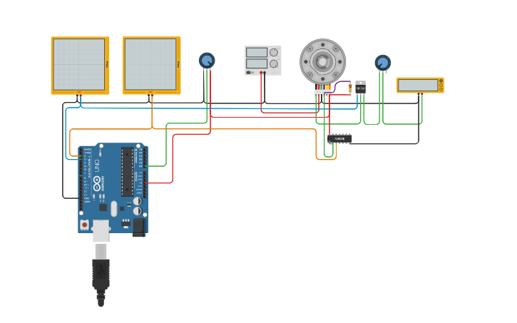 Circuit design JOB 6 Kontrol Kecepatan Motor DC PID - Tinkercad