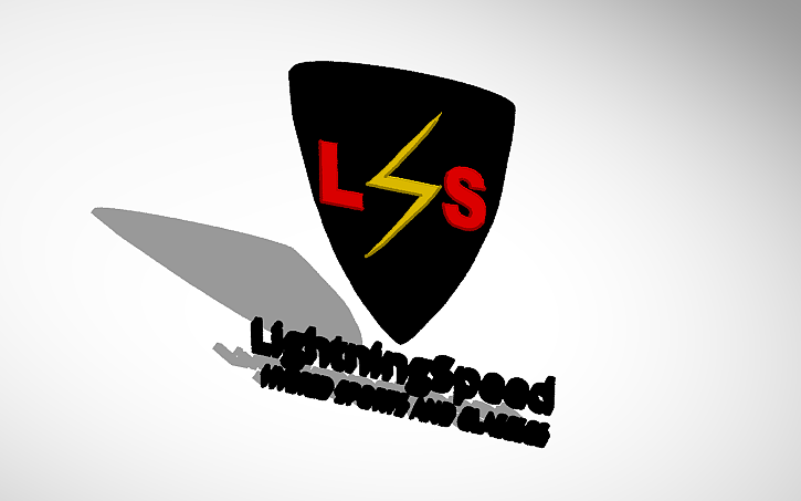 3D design LightningSpeed logo with text | Tinkercad