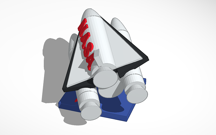 3D design rocket - Tinkercad