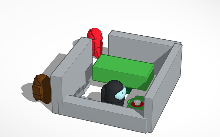 3D design Among Us: White in Medbay- Part 3 | Tinkercad