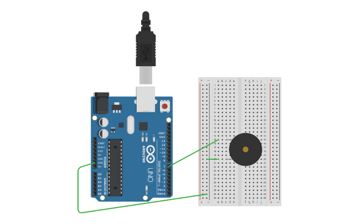 Circuit Design Buzzer Tinkercad