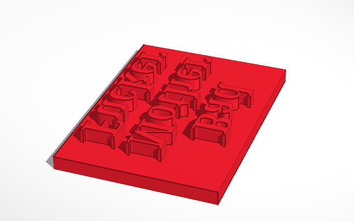 3D design BMF Leather Stamp - Tinkercad