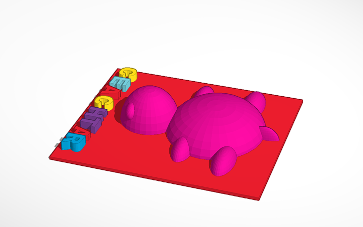 3D design sea turtle - Tinkercad