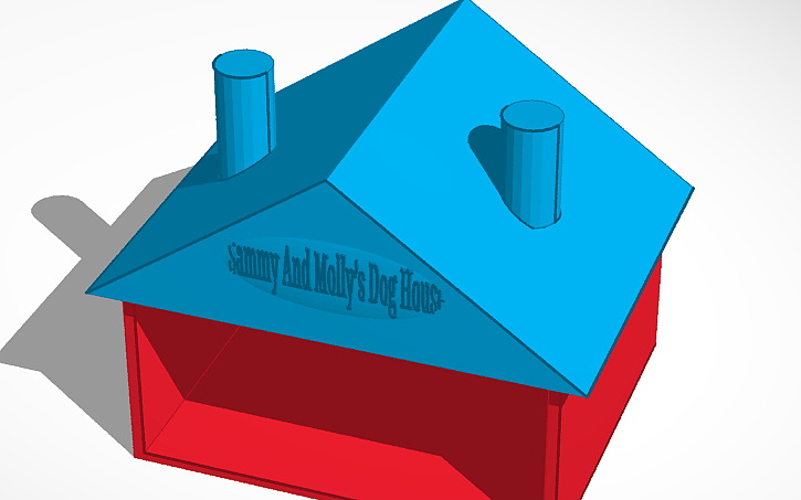 3D design custom dog house - Tinkercad