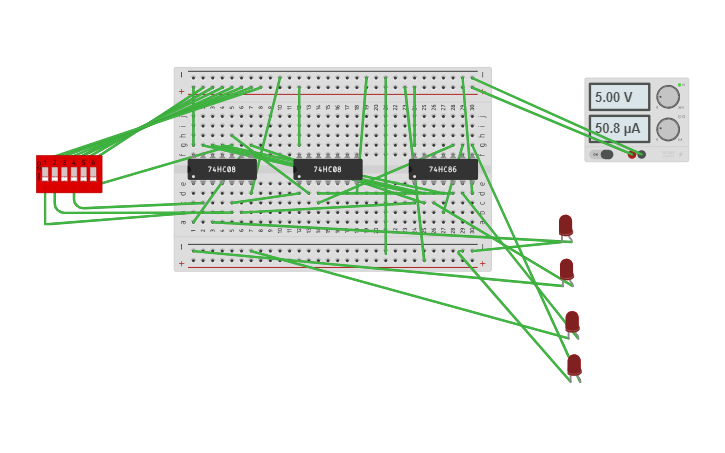Circuit design Multiplication project | Tinkercad