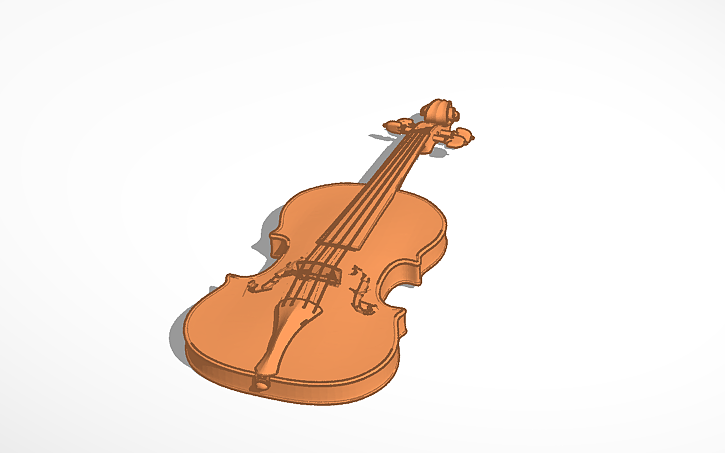 3D design tiny violin - Tinkercad