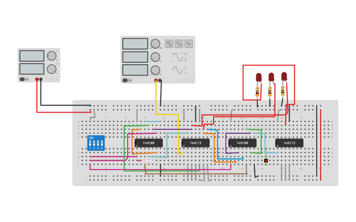 Circuit Design 3 Bit Asynchronous Up Down Counter Tinkercad