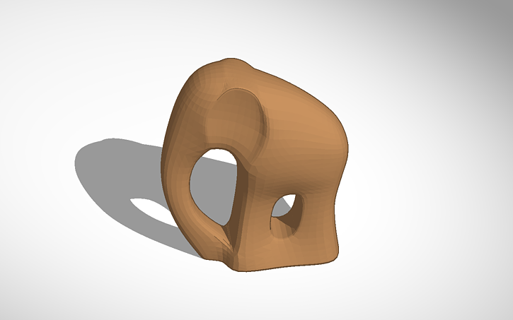 3D design Elephant sculpture - Tinkercad
