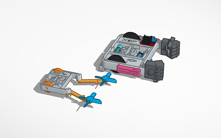 3D design XRP Robot PUNCHER SIM LAB AND BABY - Tinkercad