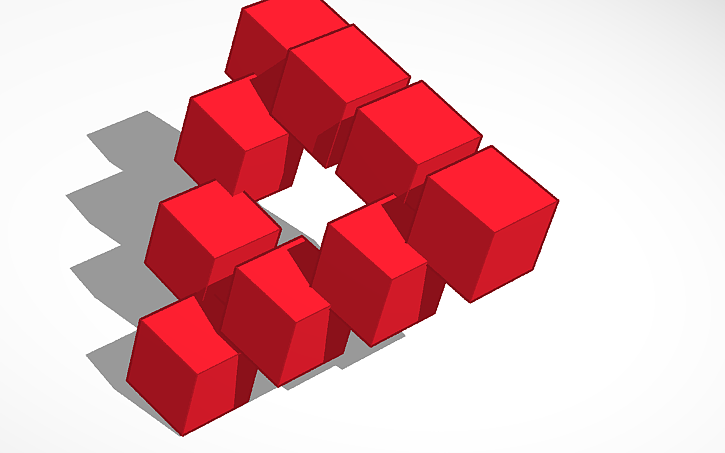 3D design The "Impossible" Penrose triangle without any illusions ...