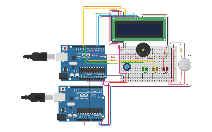 Circuit Design Copy Of Iot Project Assignment 1 Arduino Gas Detector Tinkercad