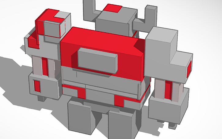 3D design redstone monstrosity - Tinkercad
