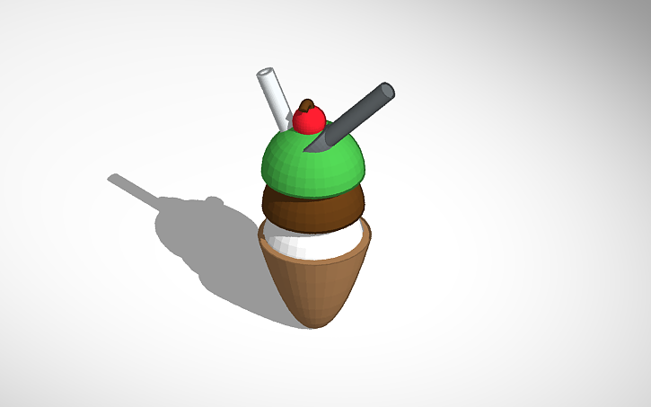 3D design ICE CREAM!!!!!!!!! | Tinkercad