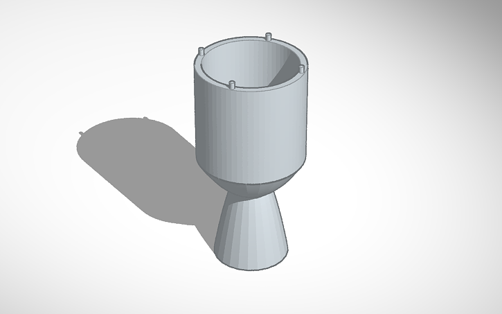 3D design Rocket Nozzle Stage 50mm OD - Tinkercad