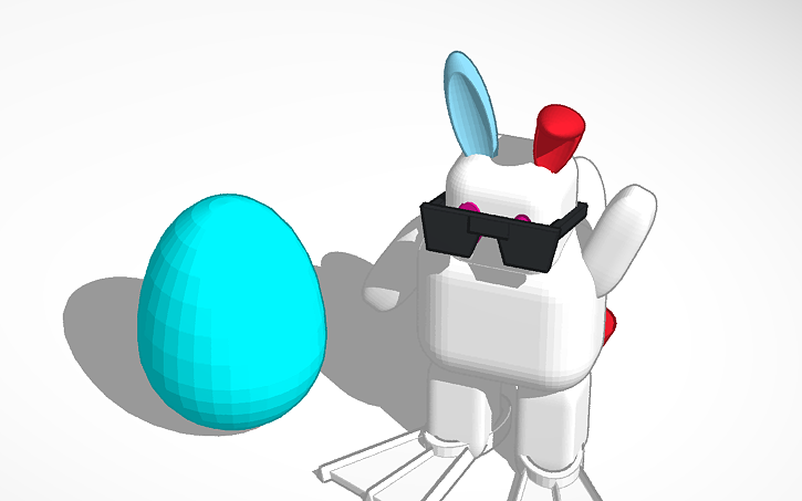 3D design Easter bunny - Tinkercad