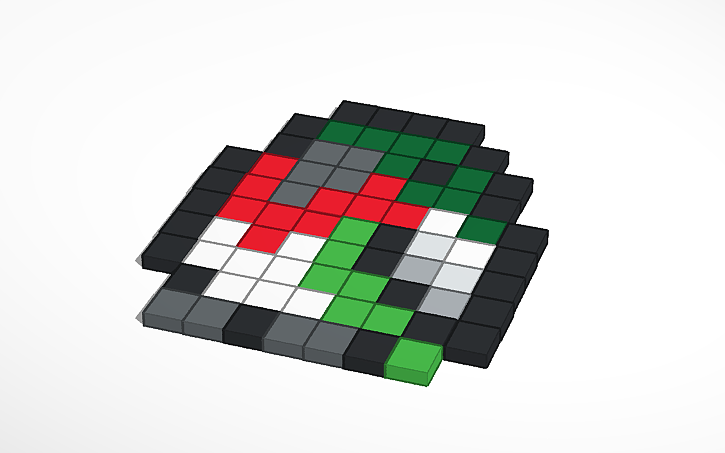 3D design Ruby-Throated Hummingbird Mini-Bird Pixel Art | Tinkercad